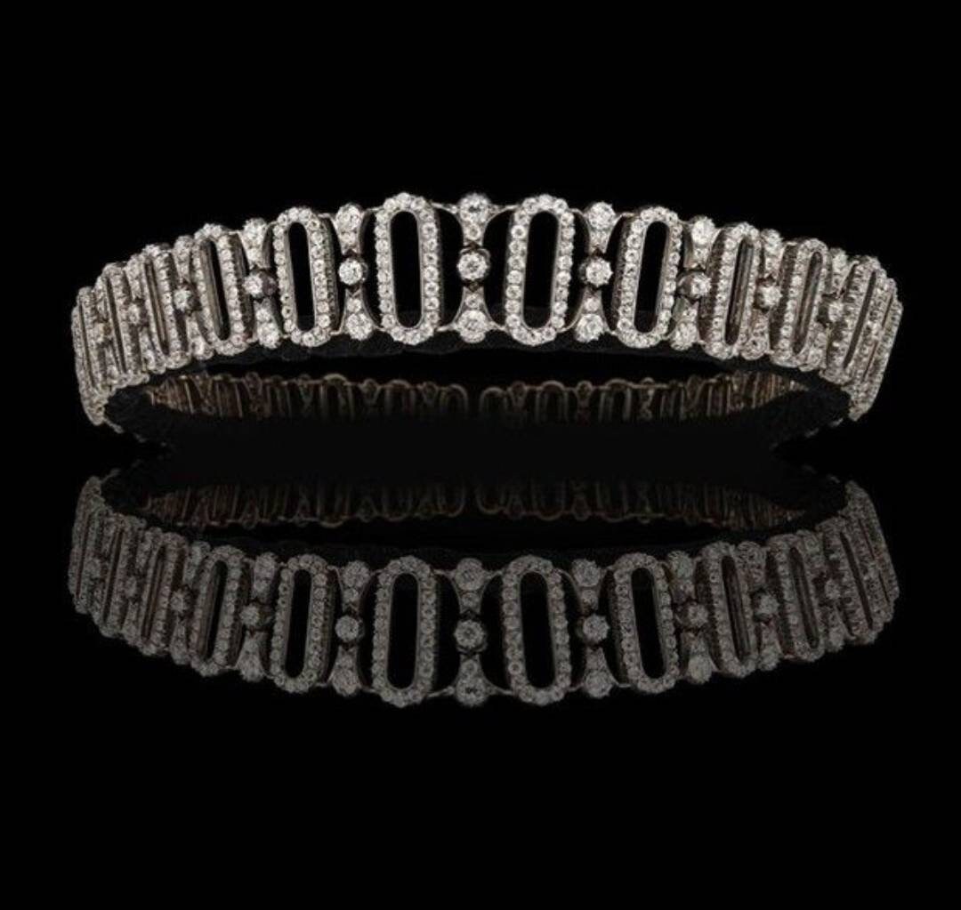 Art Deco Rose Cut Diamond Tiaras, 10.32ct Diamond, Silver Purity 92.5 ...