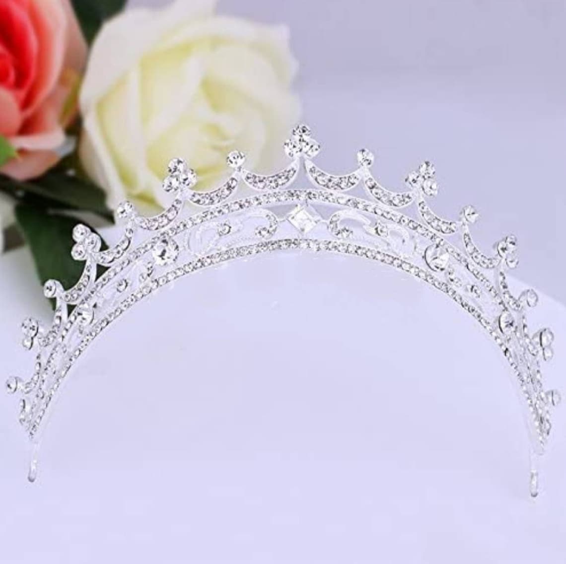 Victorian American Diamond Tiaras, 12.22ct Diamond, Silver Purity 92.5 ...