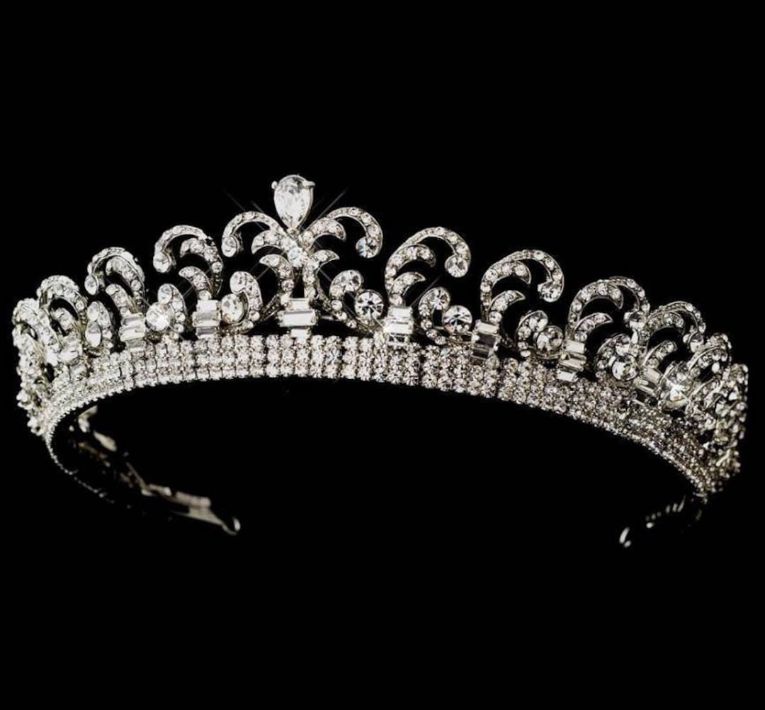 Victorian American Diamond Tiaras, 29.02ct Diamond, Silver Purity 92.5 ...