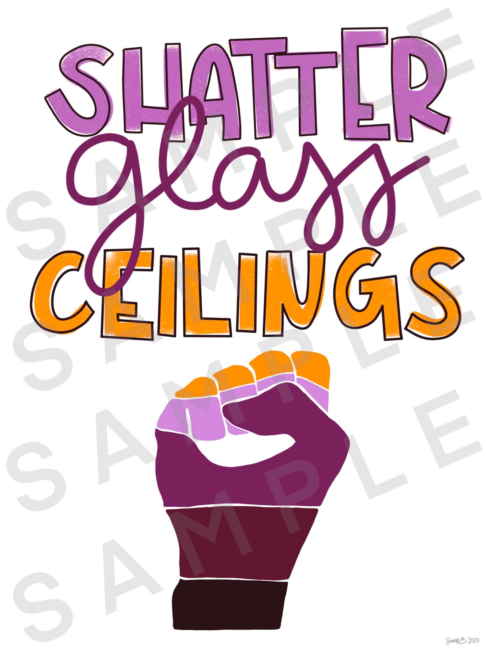 Shatter Glass Ceilings Feminist Quote Art INSTANT DOWNLOAD - Etsy
