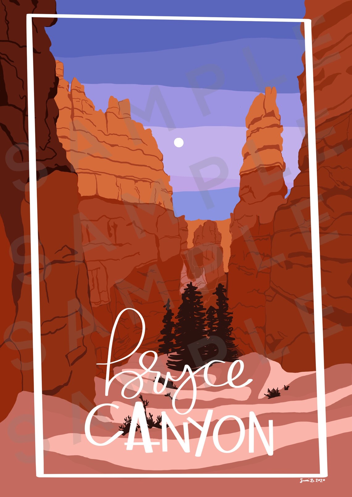 Bryce Canyon National Park DIGITAL Travel Poster INSTANT | Etsy