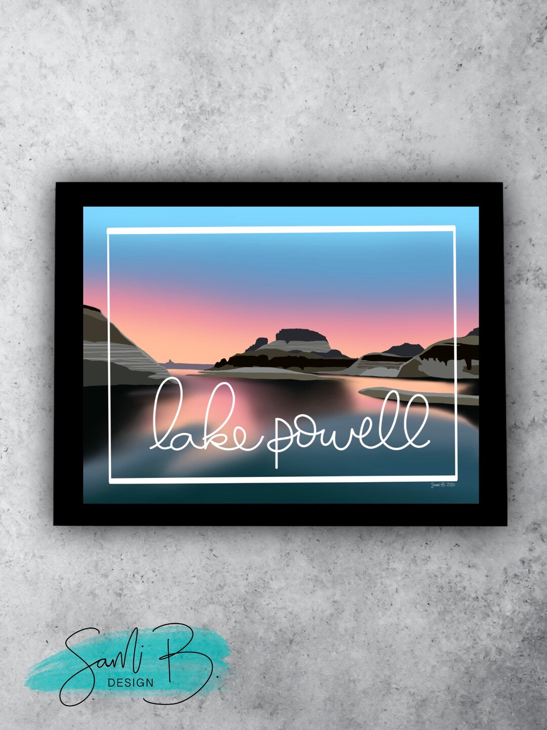 Lake Powell, Utah DIGITAL Travel Poster - INSTANT DOWNLOAD - Etsy
