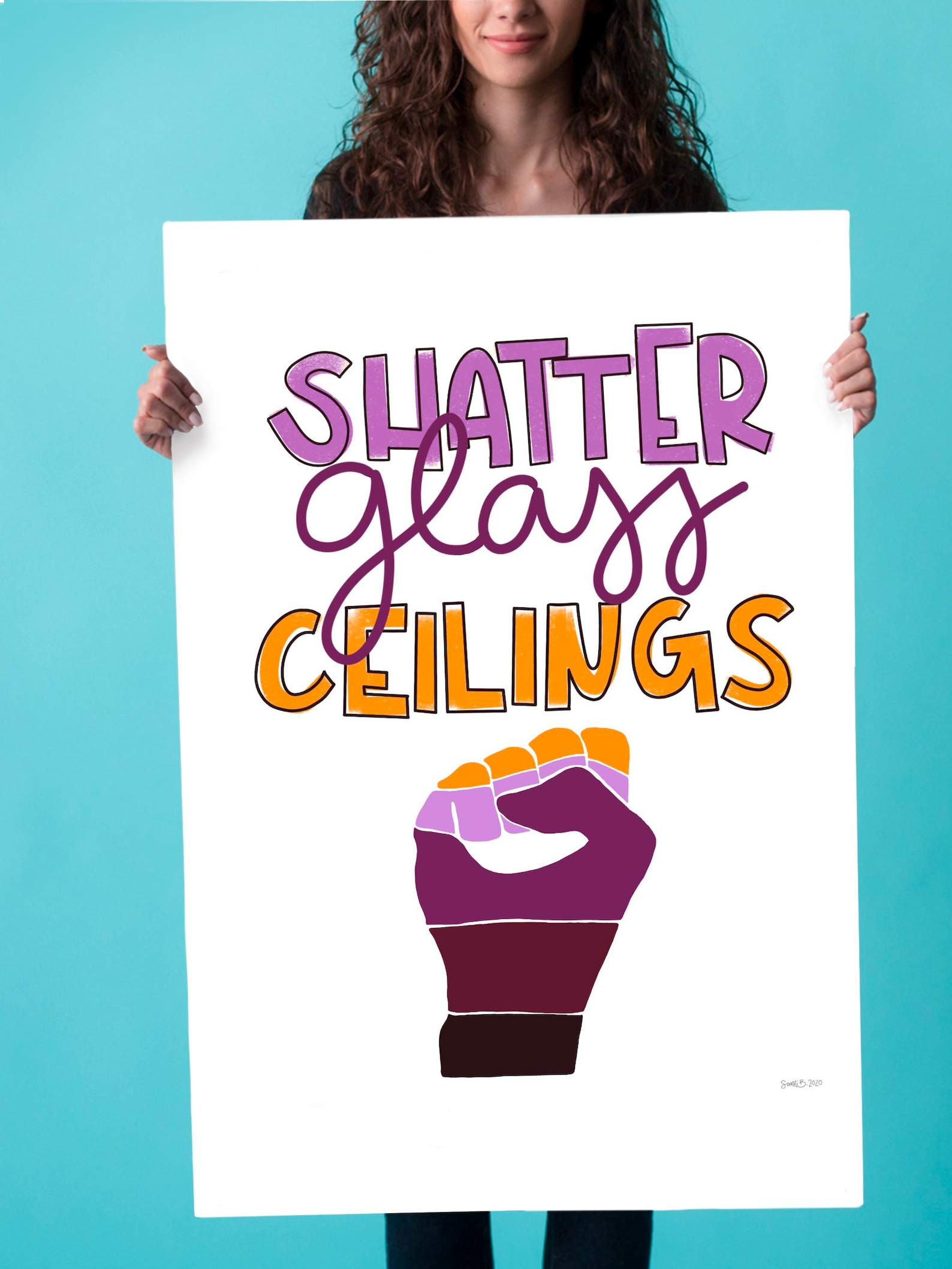 Shatter Glass Ceilings Feminist Quote Art INSTANT DOWNLOAD - Etsy