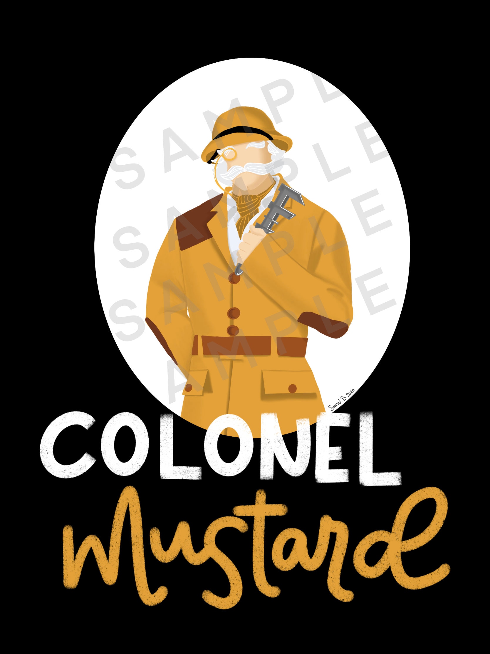 Colonel Mustard - CLUE Character Cards - Digital Artwork Download Files - Etsy