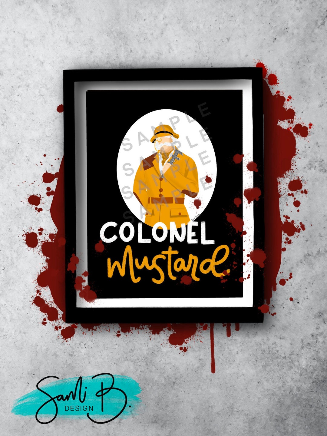Colonel Mustard - CLUE Character Cards - Digital Artwork Download Files ...