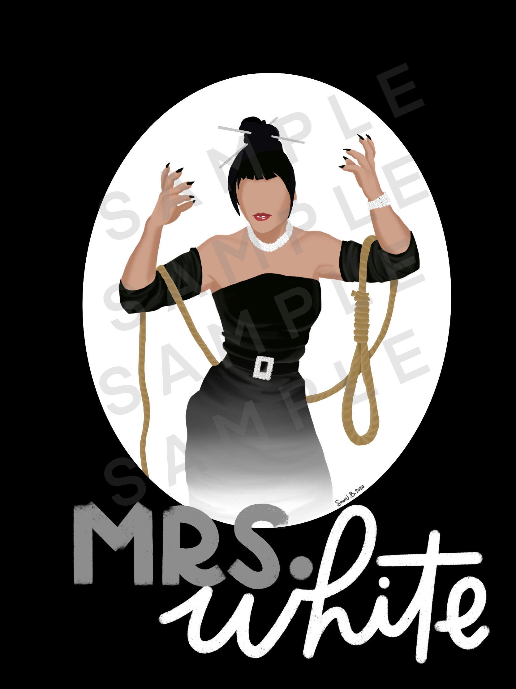Mrs. White - CLUE Character Cards - Digital Artwork Download Files - Etsy