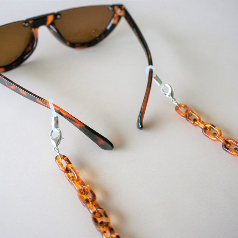 Leather Glasses Chain - Etsy