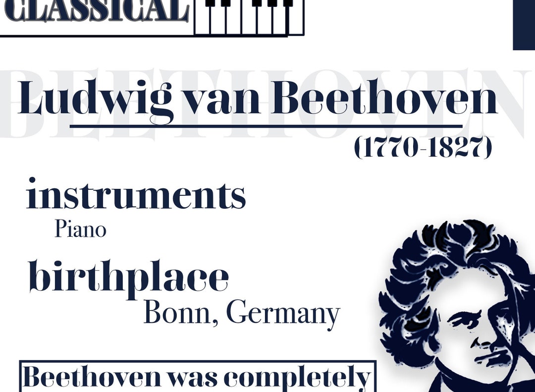 Beethoven Quick Facts Teach Sheet: Music Lesson Digital Download - Etsy