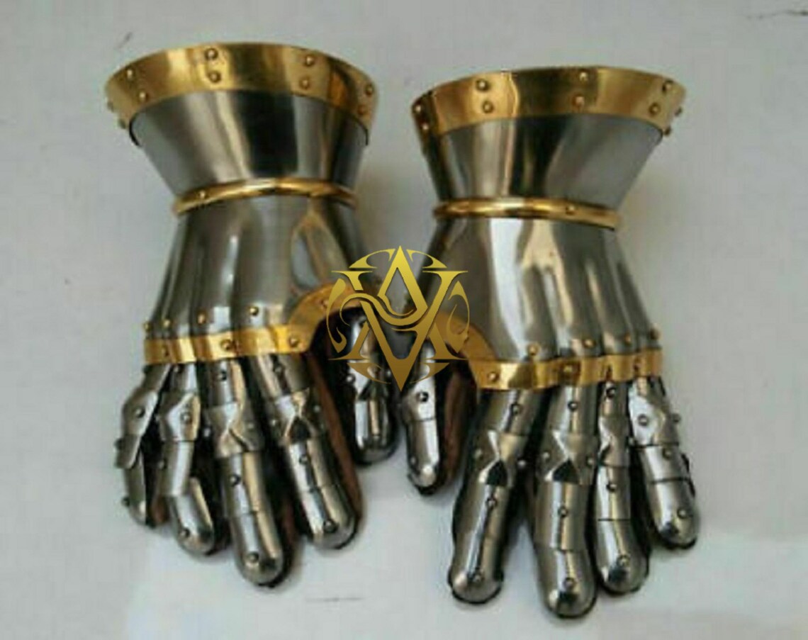 Medieval Gauntlets Gloves Handmade Battleworn Knights Roman - Etsy