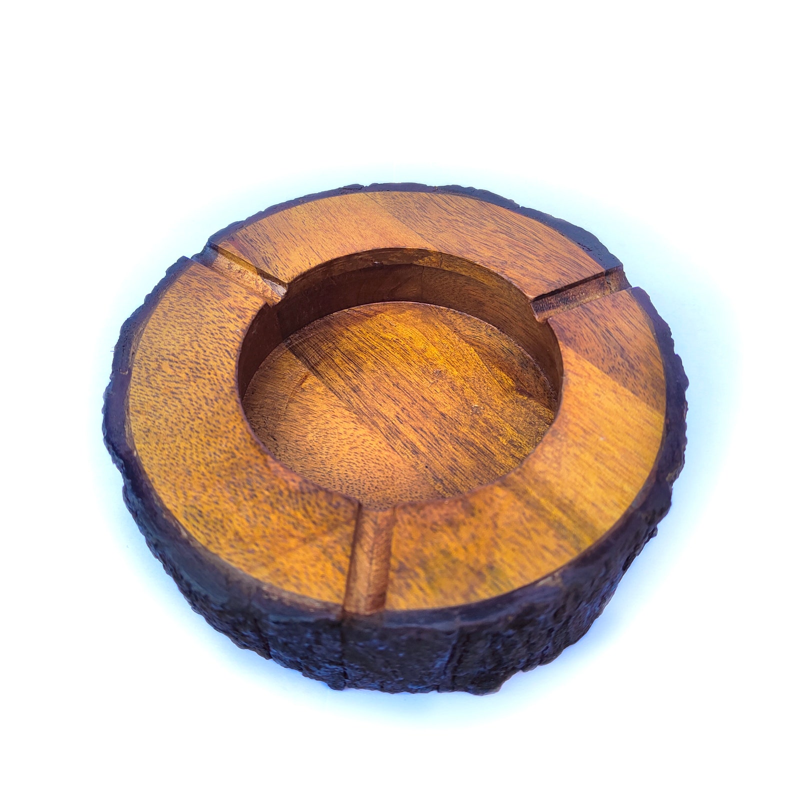 Wooden Ashtray Handmade Real Wood Gift for Smokers Durable | Etsy