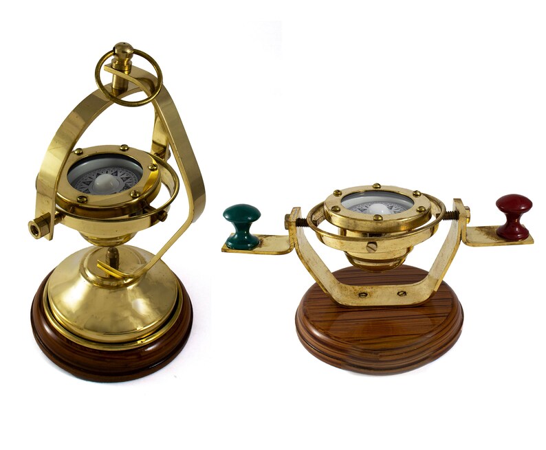 Vintage Brass Compass Binnacle Floating Dial Compass Antique - Etsy