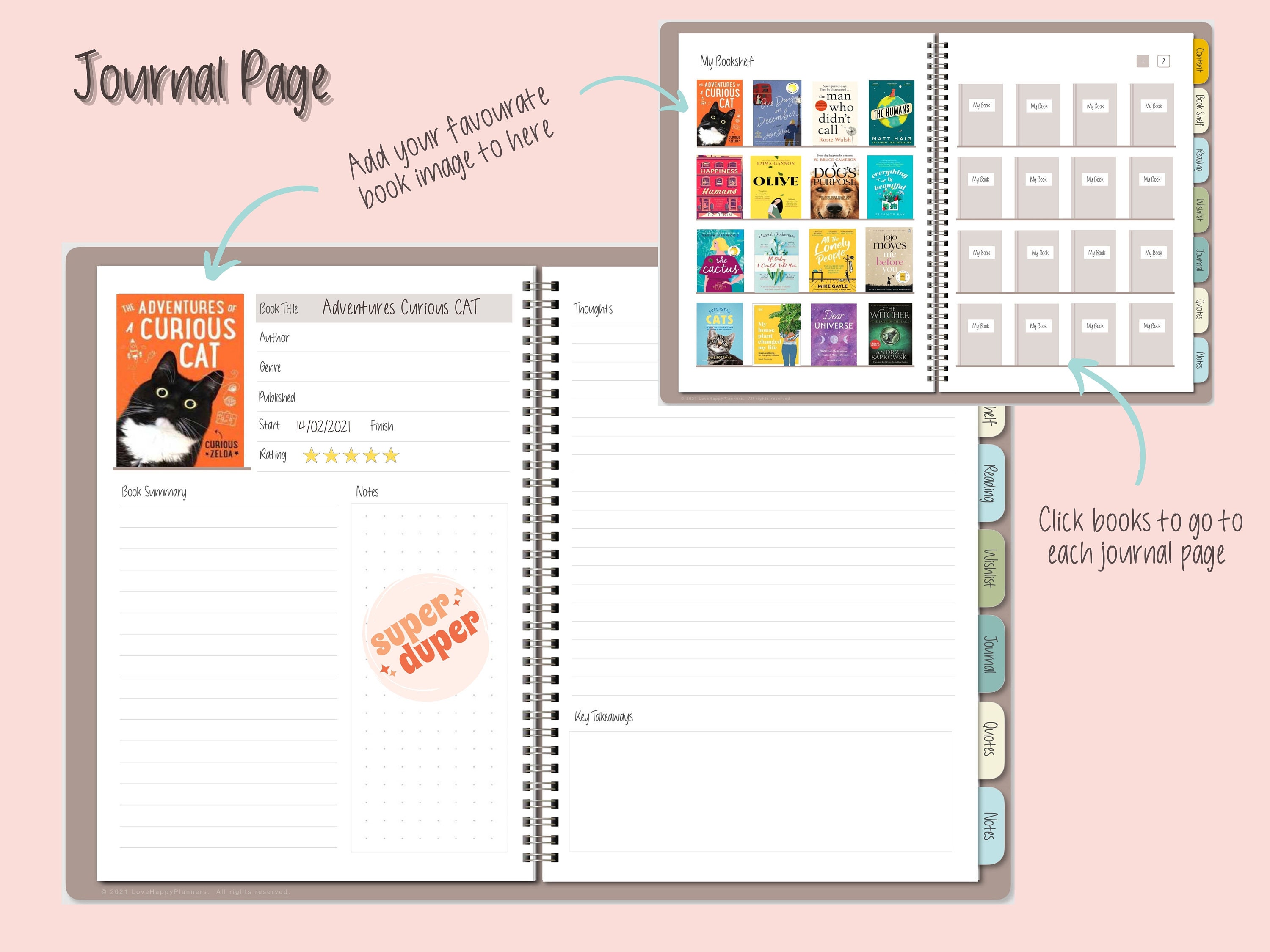 Digital Reading Journal, Reading Planner, Reading Tracker, Reading ...