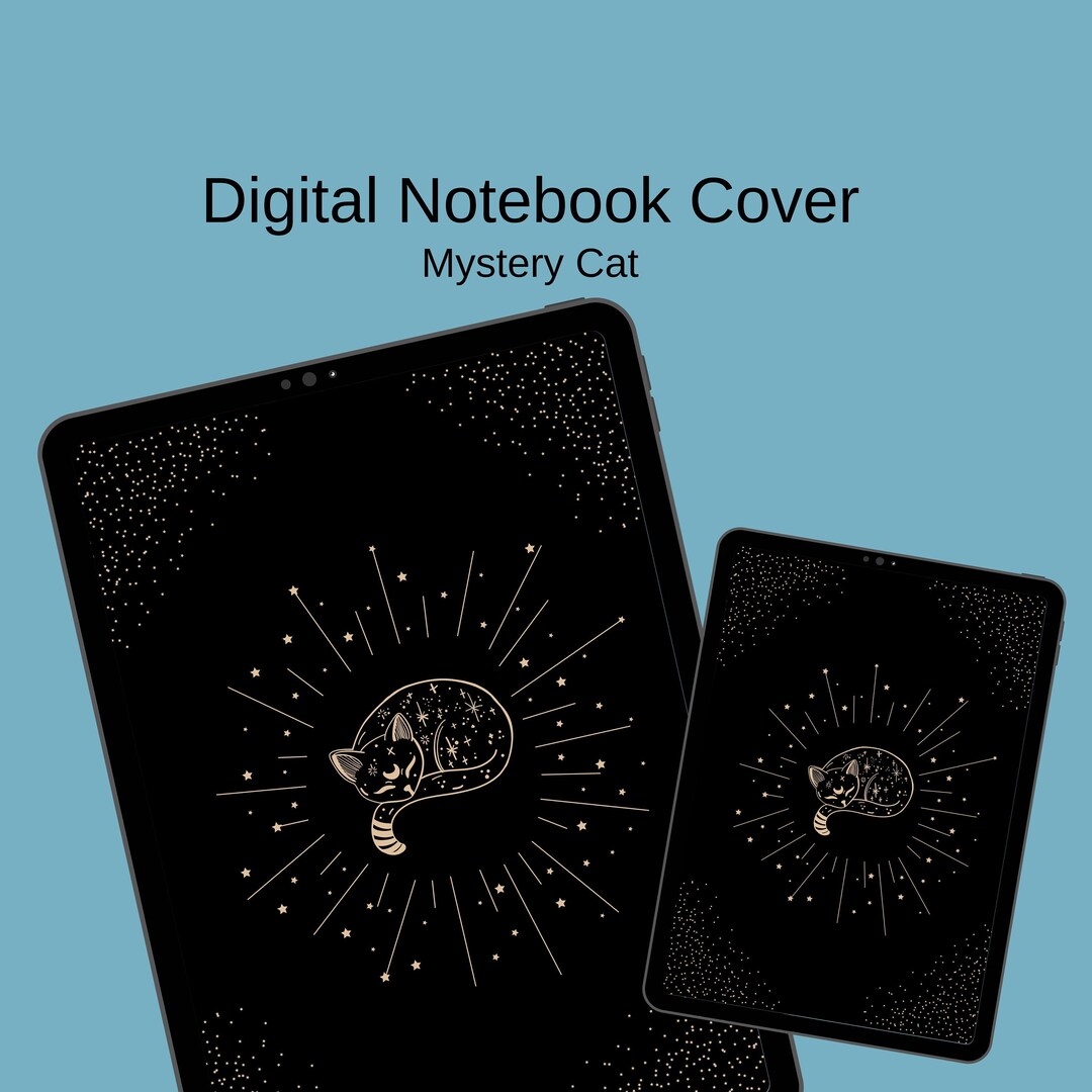 Amazing Cat Digital Notebook Cover | Mystery Cat | Golden Cat | Cat ...