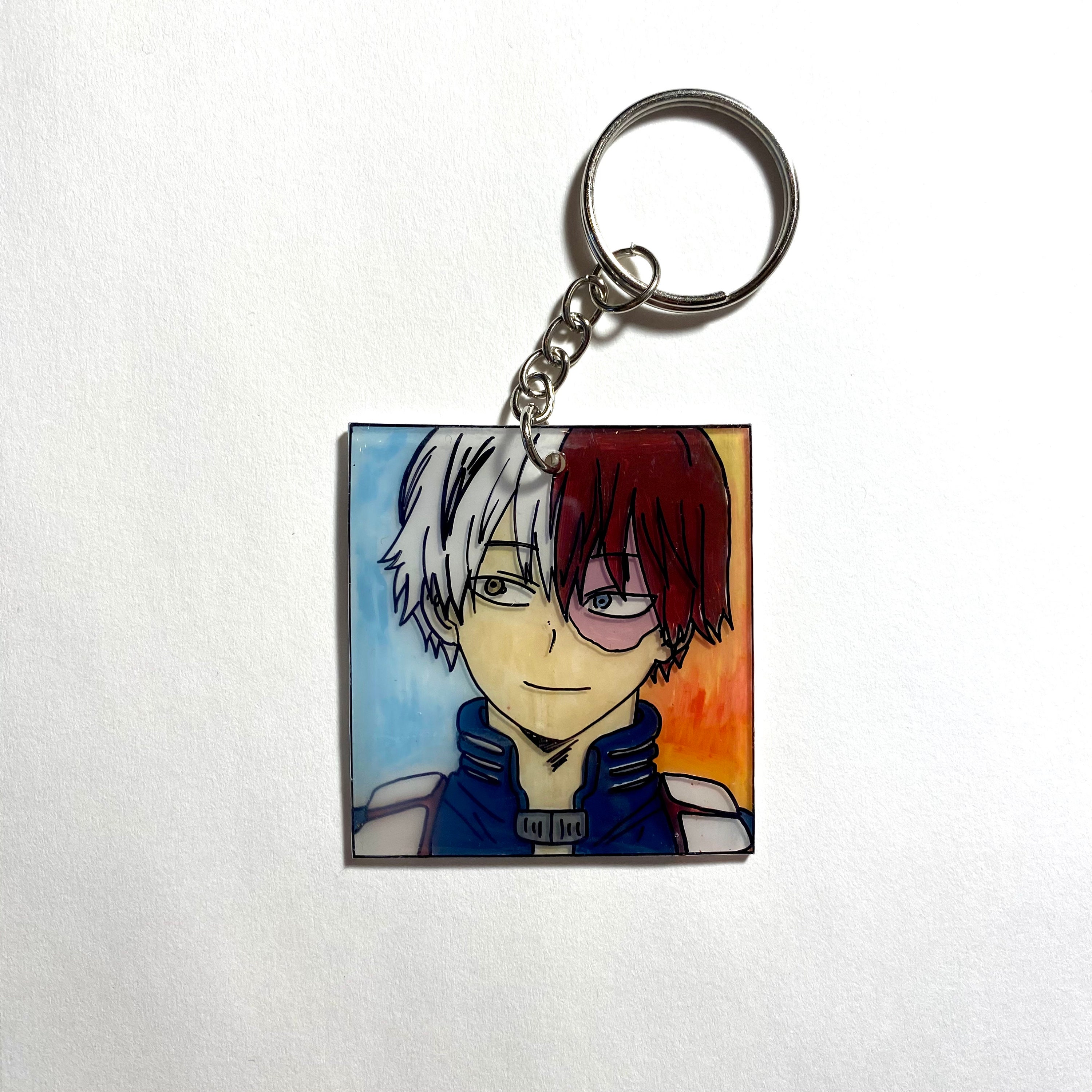 Todoroki keychain shoto todoroki mha bnha my hero cute | Etsy