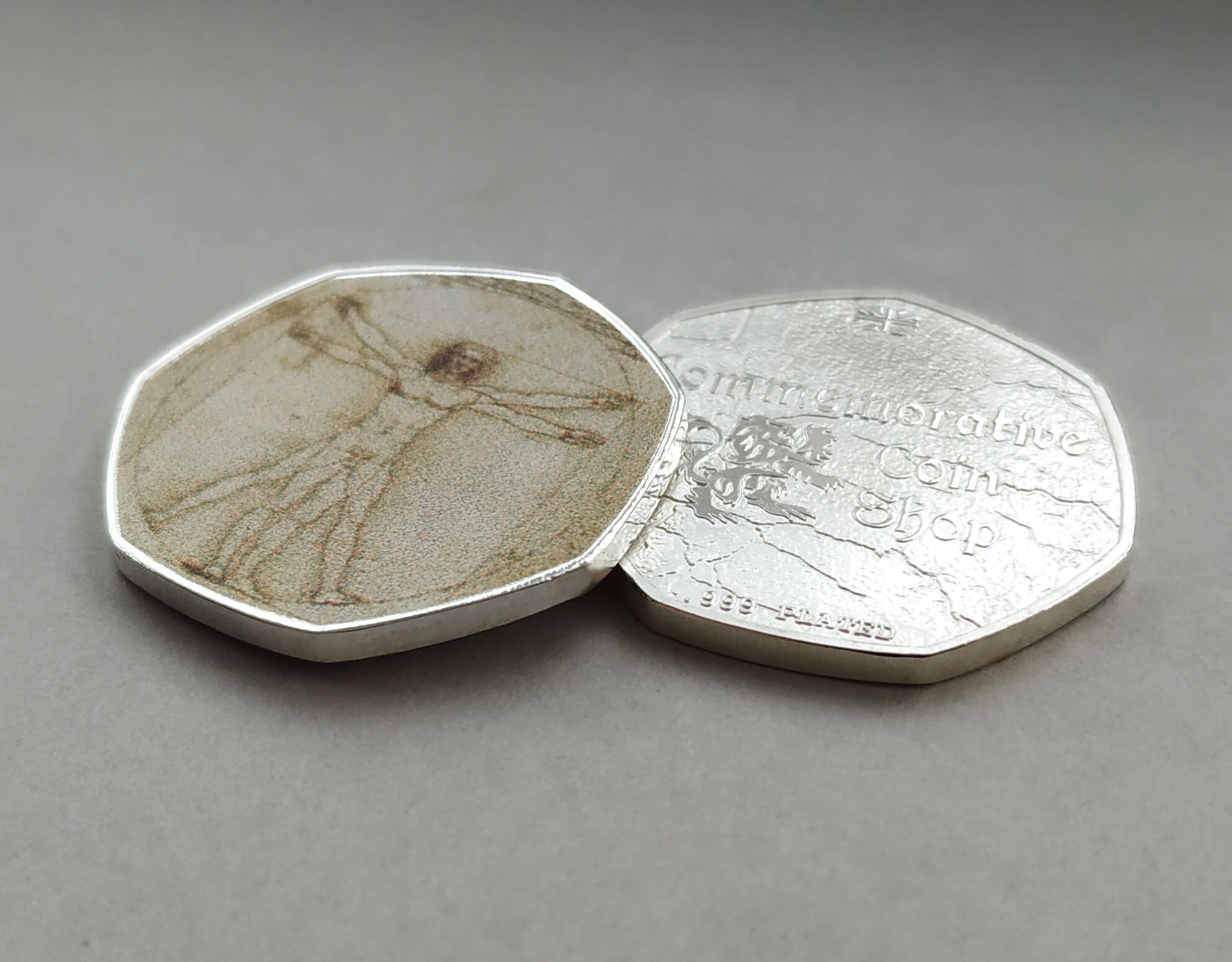 Leonardo Da Vinci Commemorative Coin ( .999 Silver Plated ) - Etsy