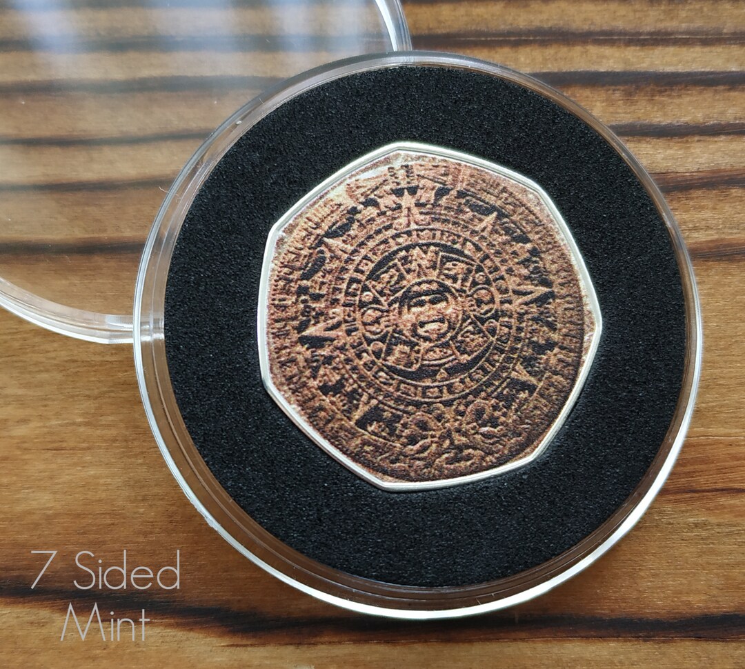 Mayan Aztec Calendar Commemorative Coin ( .999 Silver Plated ) - Etsy UK