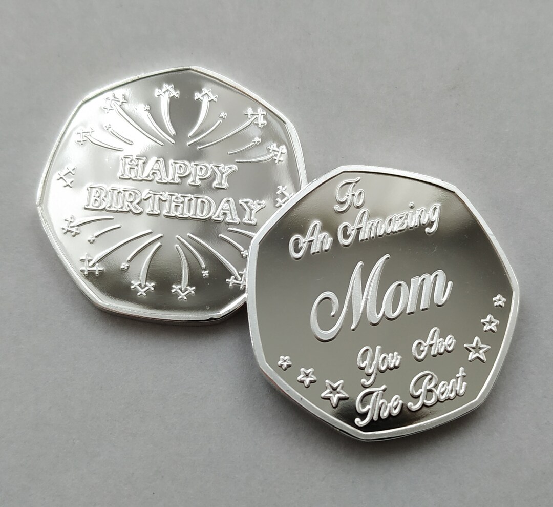 To an Amazing Mom... Happy Birthday Silver Plated Coin - Etsy