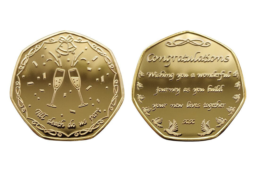 Congratulations" Gift to Bride & Groom - Gold Plated Commemorative ...