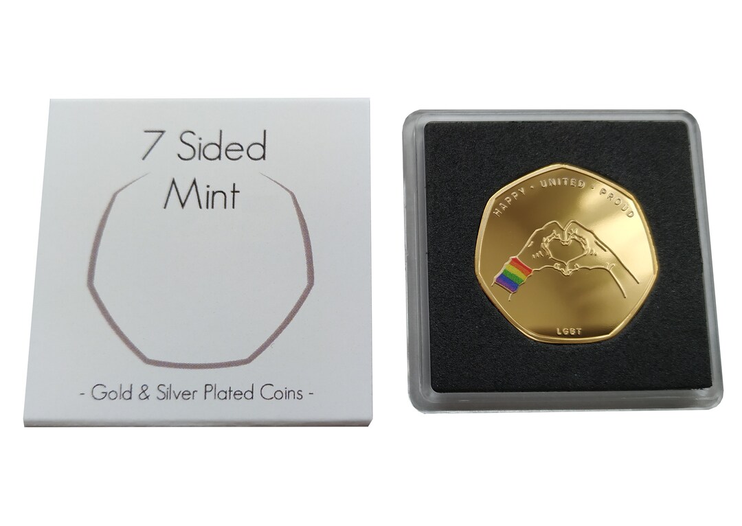 LGBT / Gay Orgullo Oro Plateado Moneda Conmemorativa - Etsy España