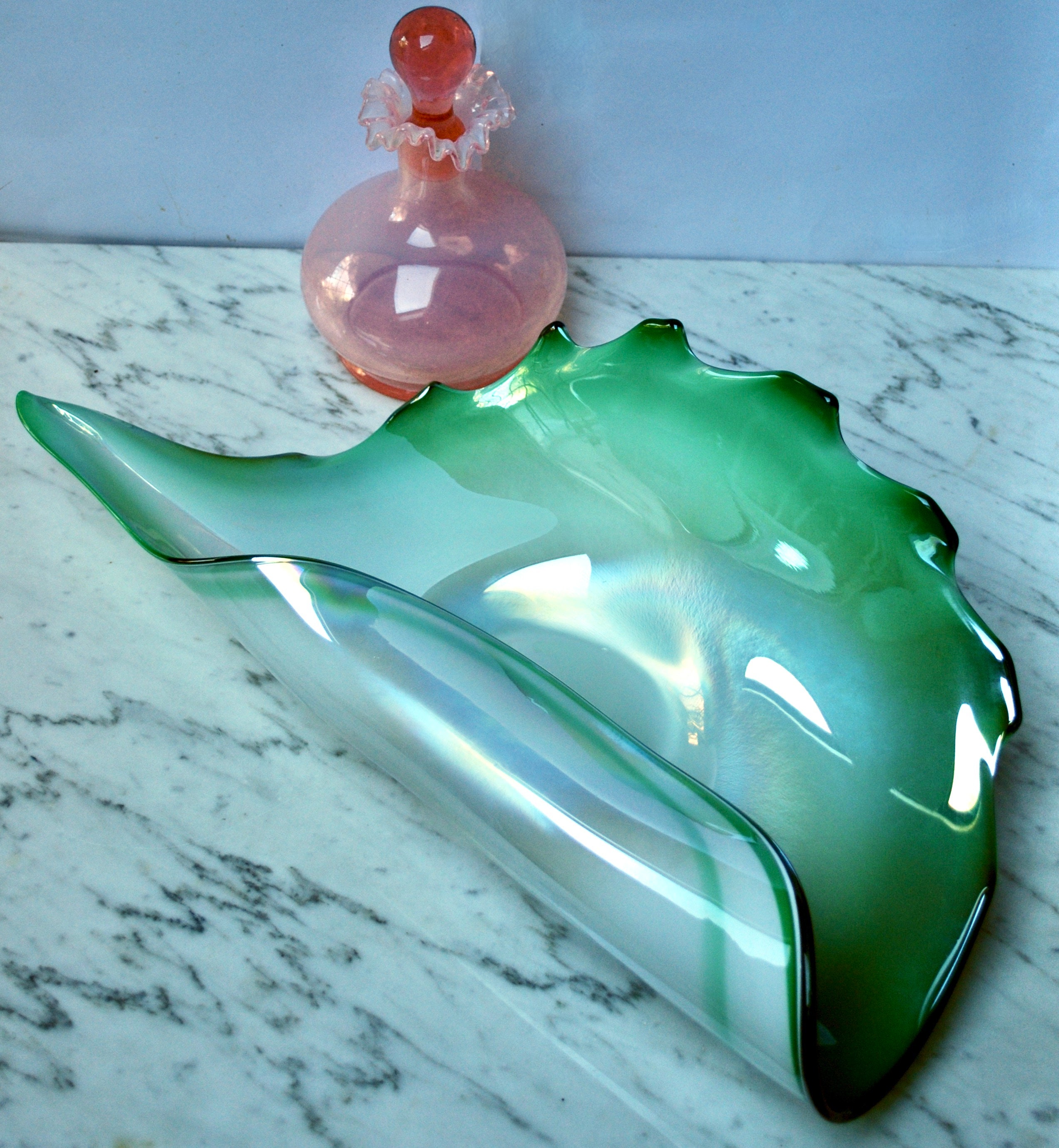Large Vintage Art Glass Sculpture in the Shape of a Magnificent Sea ...