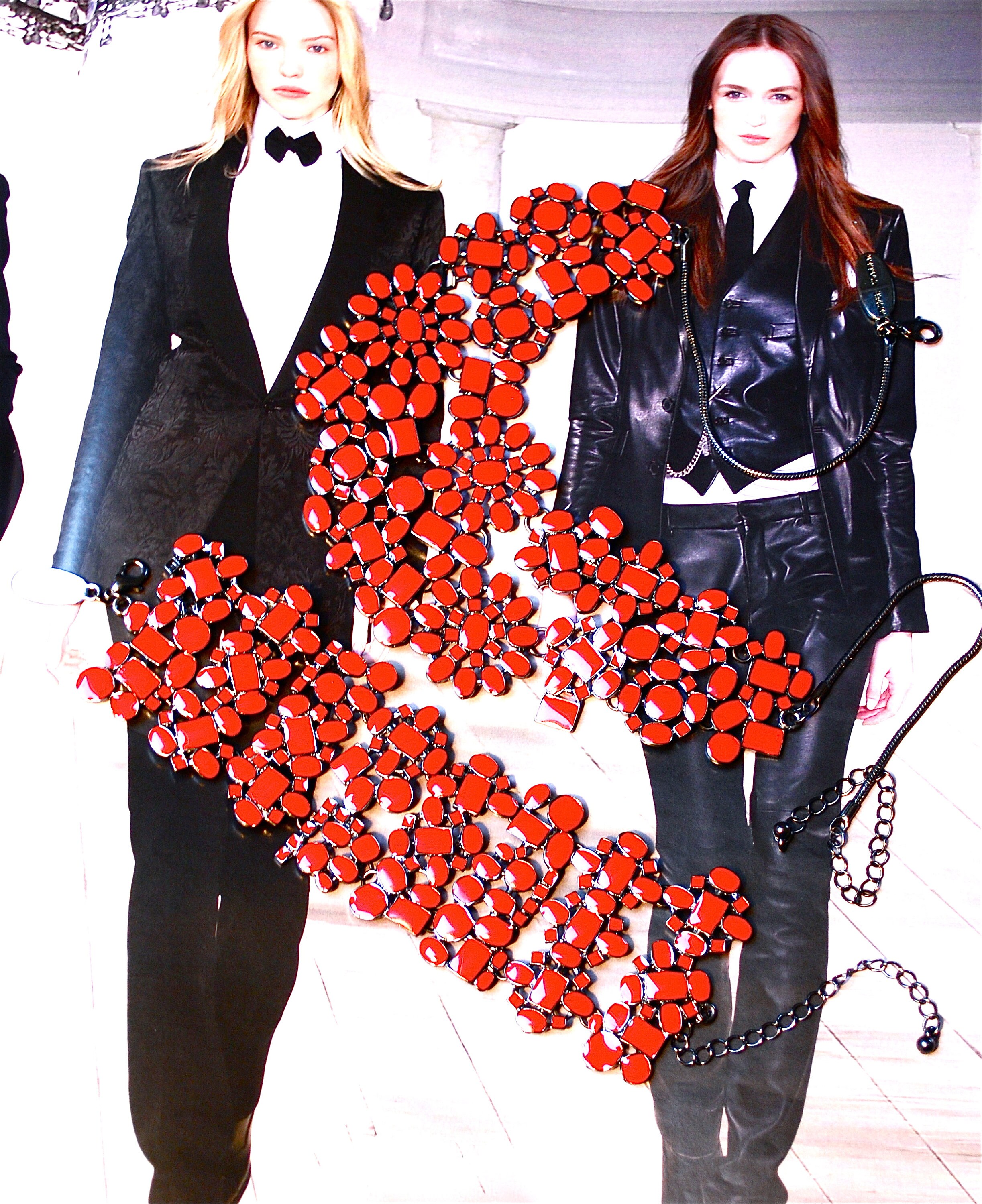 Statement Necklace by Designer Jasper Conran and Bracelet in Red Enamel ...