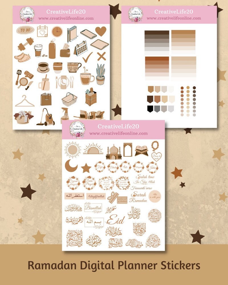 Ramadan Digital Planner Stickers| Ramadan Stickers | Ramadan| Digital ...