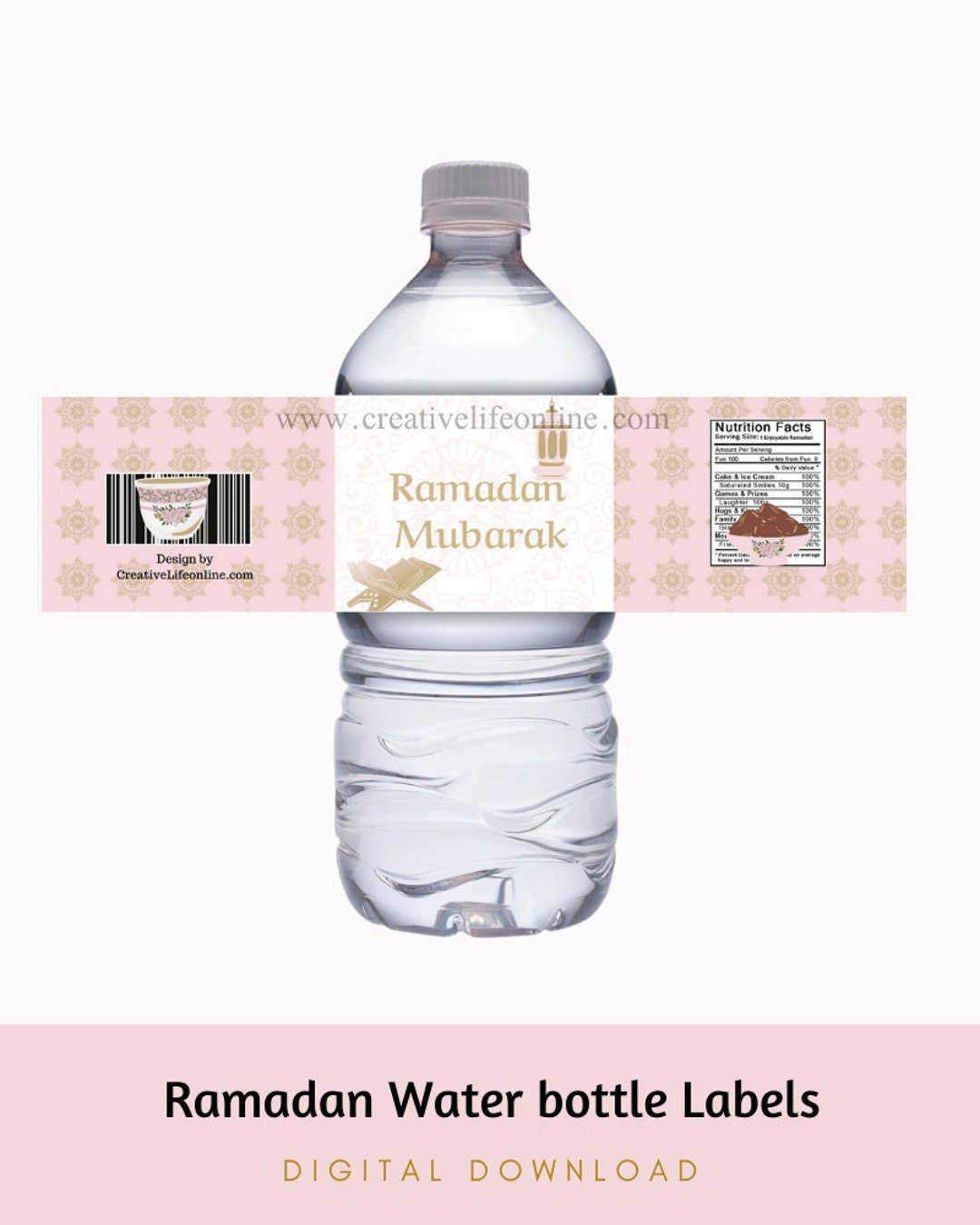 Ramadan Water Bottle Labels | Ramadan English Water Bottle Labels ...