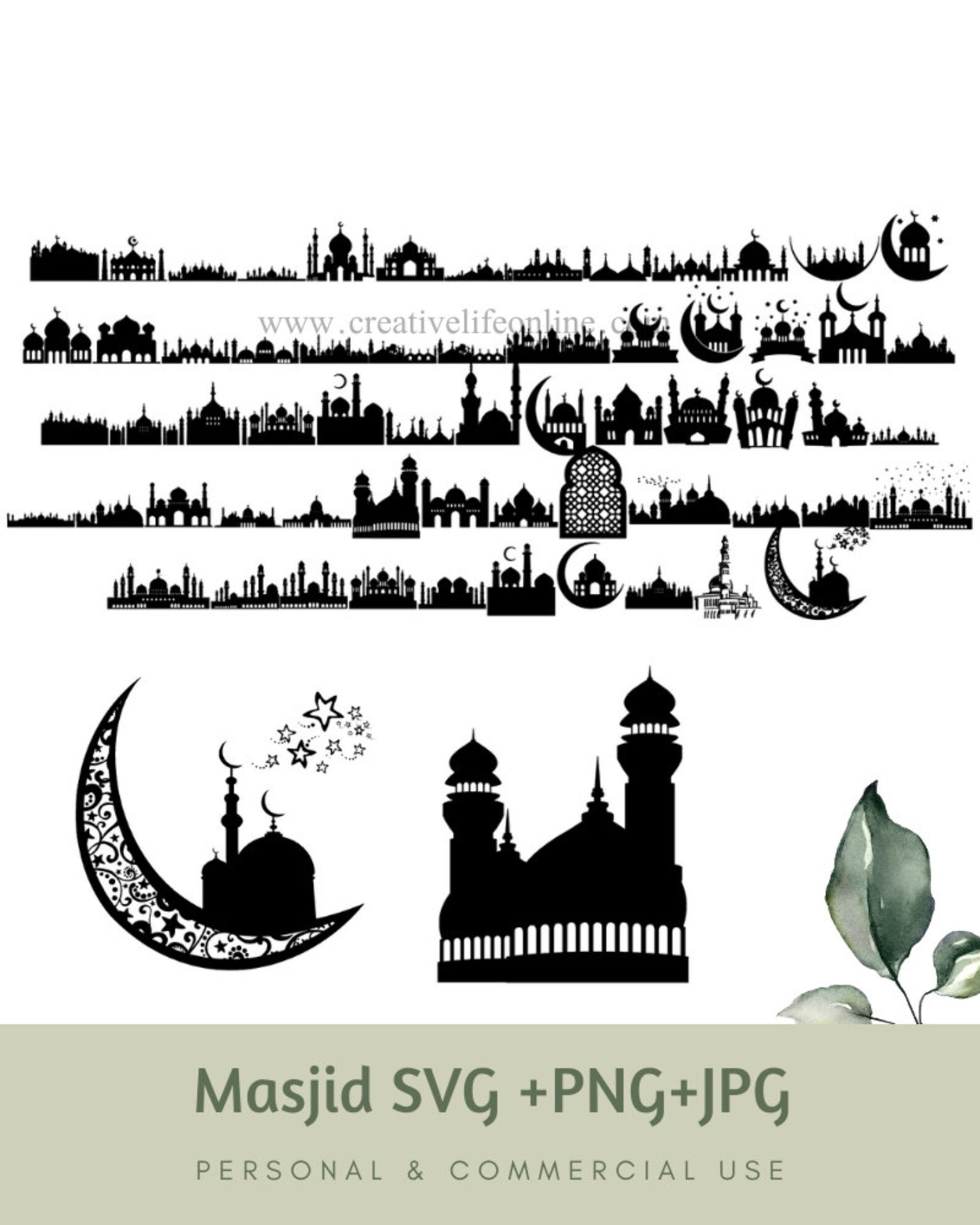 Masjid Svg- Islamic Svg -mosque SVG- Islamic Digital Downloads-islamic ...