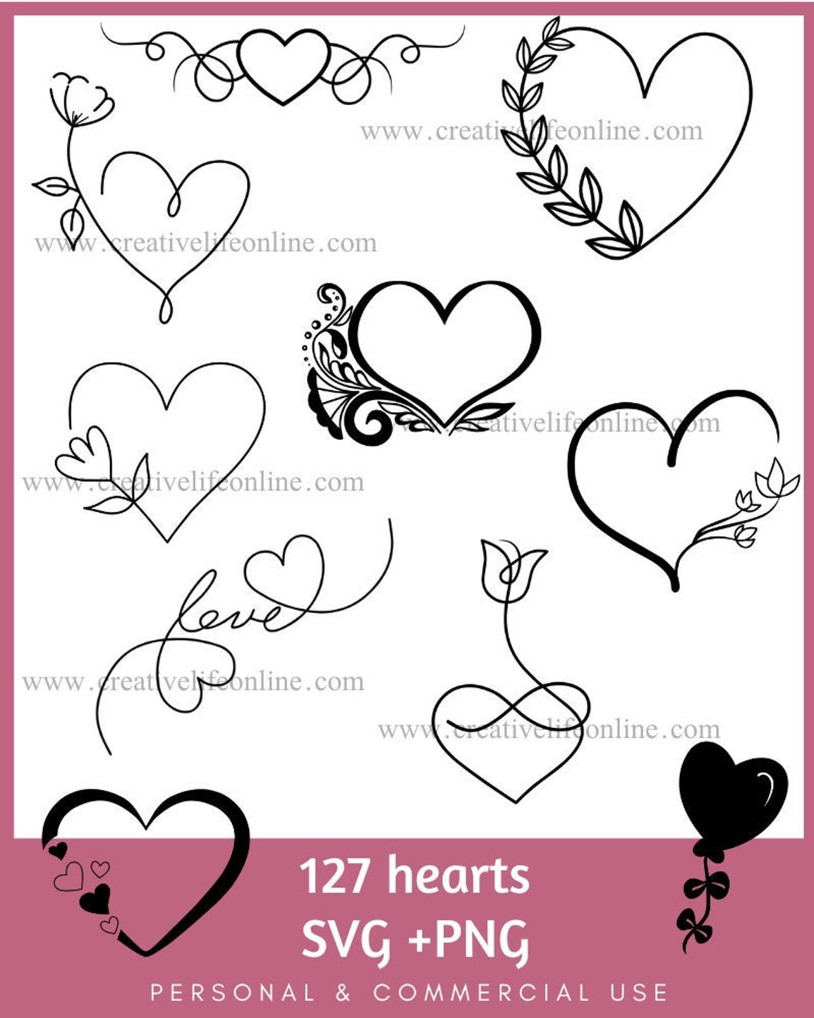 Heart Svg Files Heart Png Images digital Downloads - Etsy