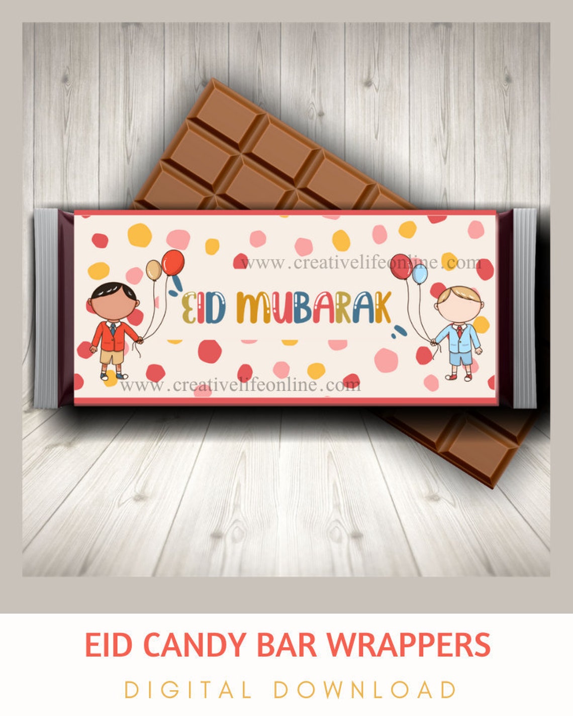 Eid Candy Bar Wrappers| Eid Labels| Eid Chocolate Wrapper| Eid Party ...