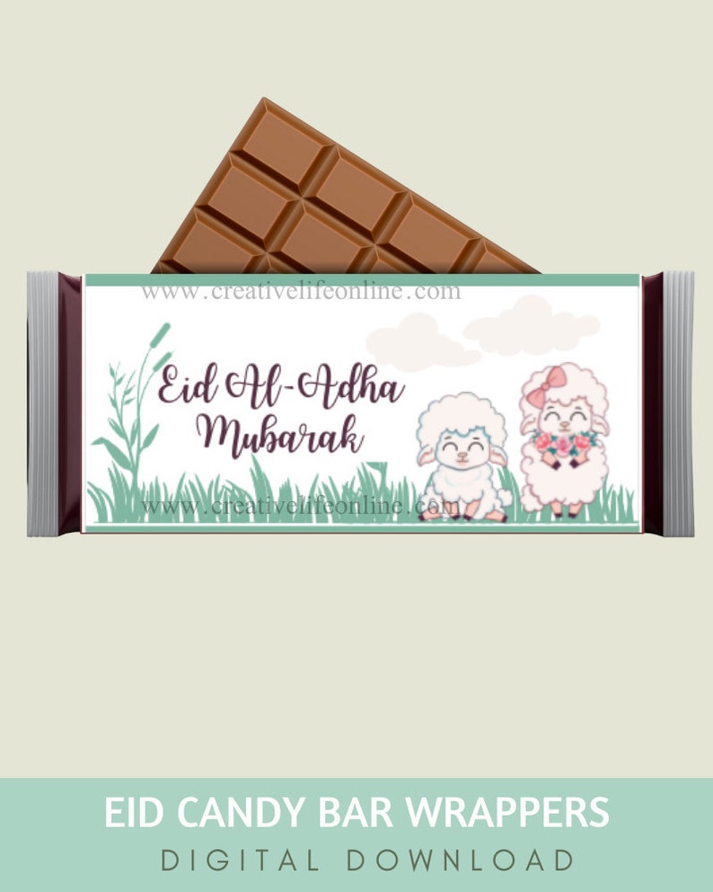 Eid Candy Bar Wrappers Eid Labels Eid Chocolate Wrapper Eid Party ...