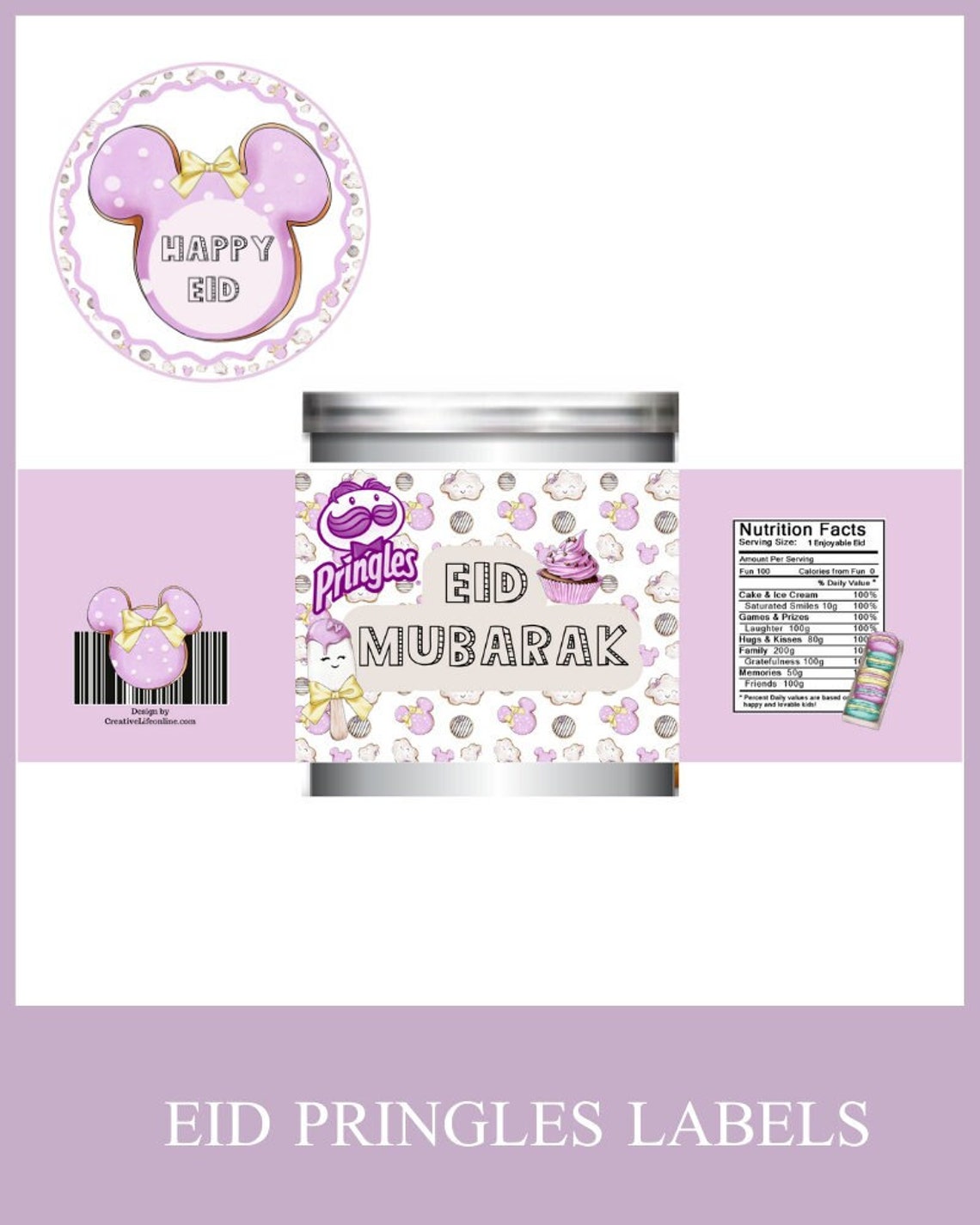 Eid Pringles Labels Eid Labels Eid Party Printable Eid Party Favors Eid ...