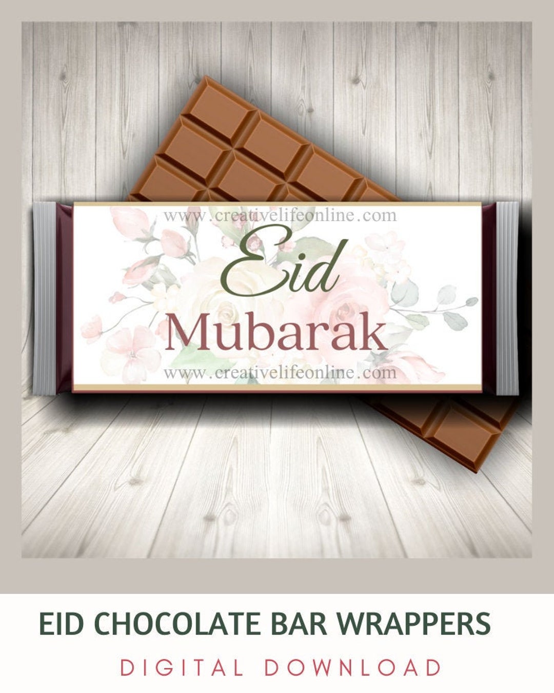 Eid Candy Bar Wrappers Eid Labels Eid Chocolate Wrapper Eid Party ...