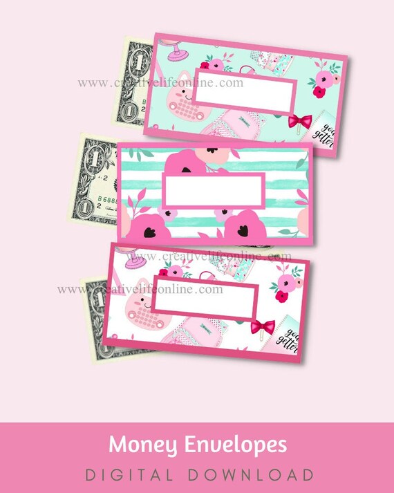 Money Envelope Printable Money Cash Envelope Template School | Etsy