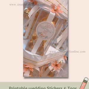 Wedding Printable Stickers-wedding Tags Arabic Wedding Favors Arabic ...