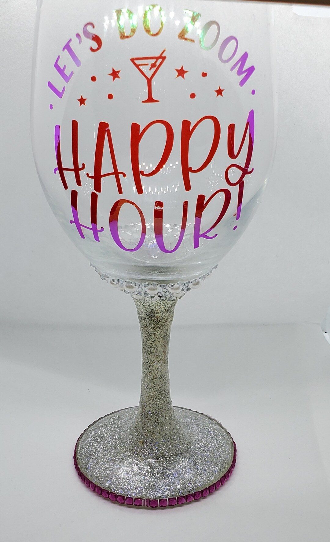 Zoom Happy Hour Wine Glass - Etsy