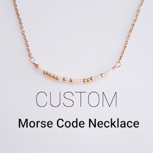 Custom Morse Code Necklace, Personalized Hidden Message Necklace, Morse ...