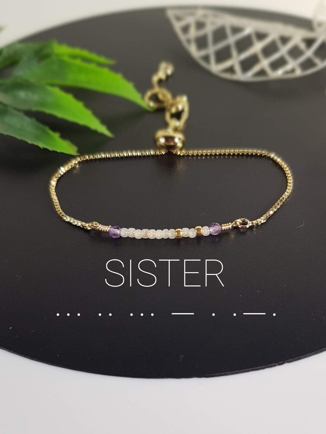 Morse Code Bracelet, Sister Morse Code Bracelet, Morse Code Jewelry ...