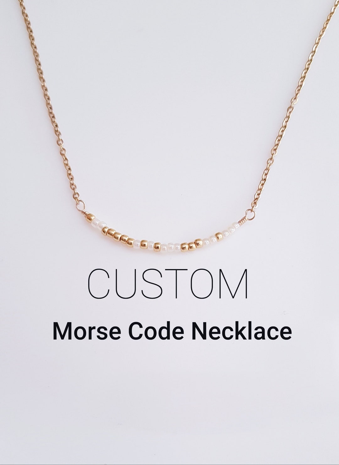 Custom Morse Code Necklace, Personalized Hidden Message Necklace, Morse ...