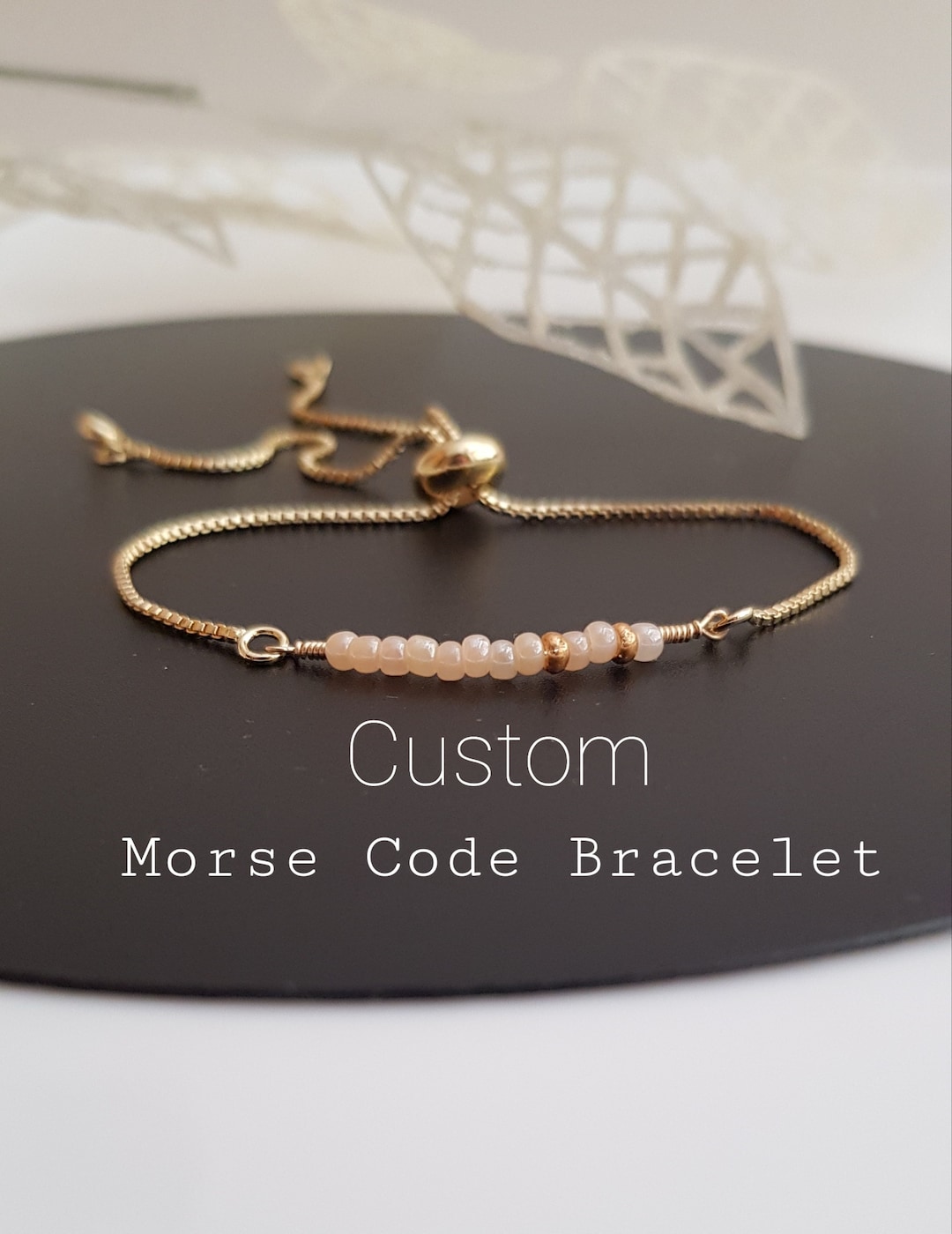 Personalized Morse Code Bracelet, Hidden Message Morse Code Bracelet ...