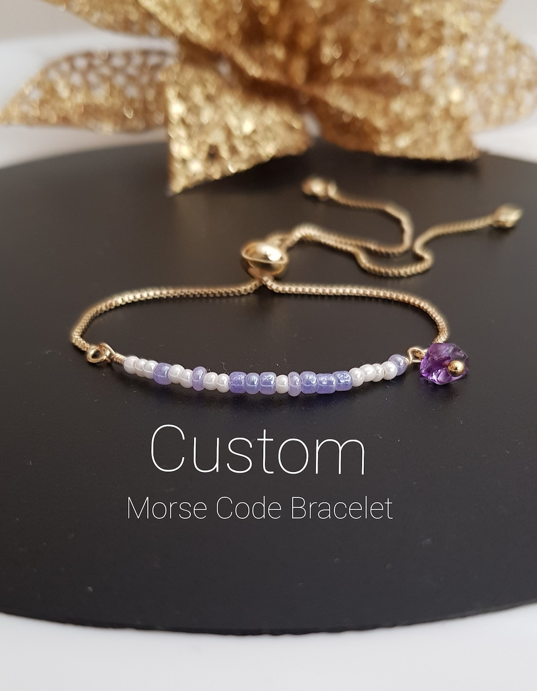 Custom Morse Code Bracelet, Morse Code Jewelry for Her, Friendship ...