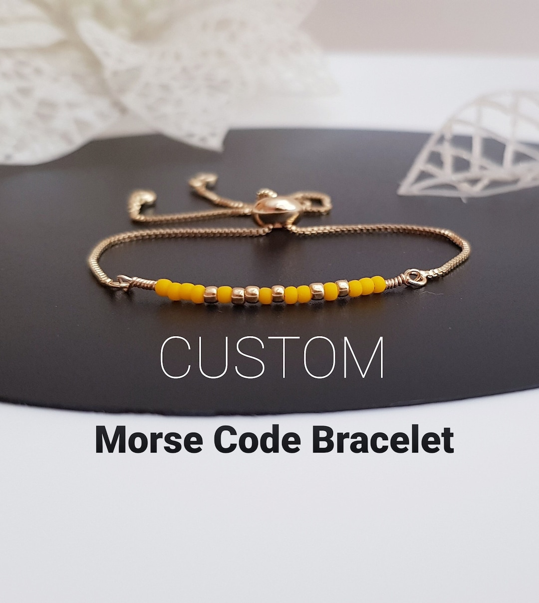 Custom Morse Code Bracelet, Morse Code Jewelry, Choose Your Own Secret ...