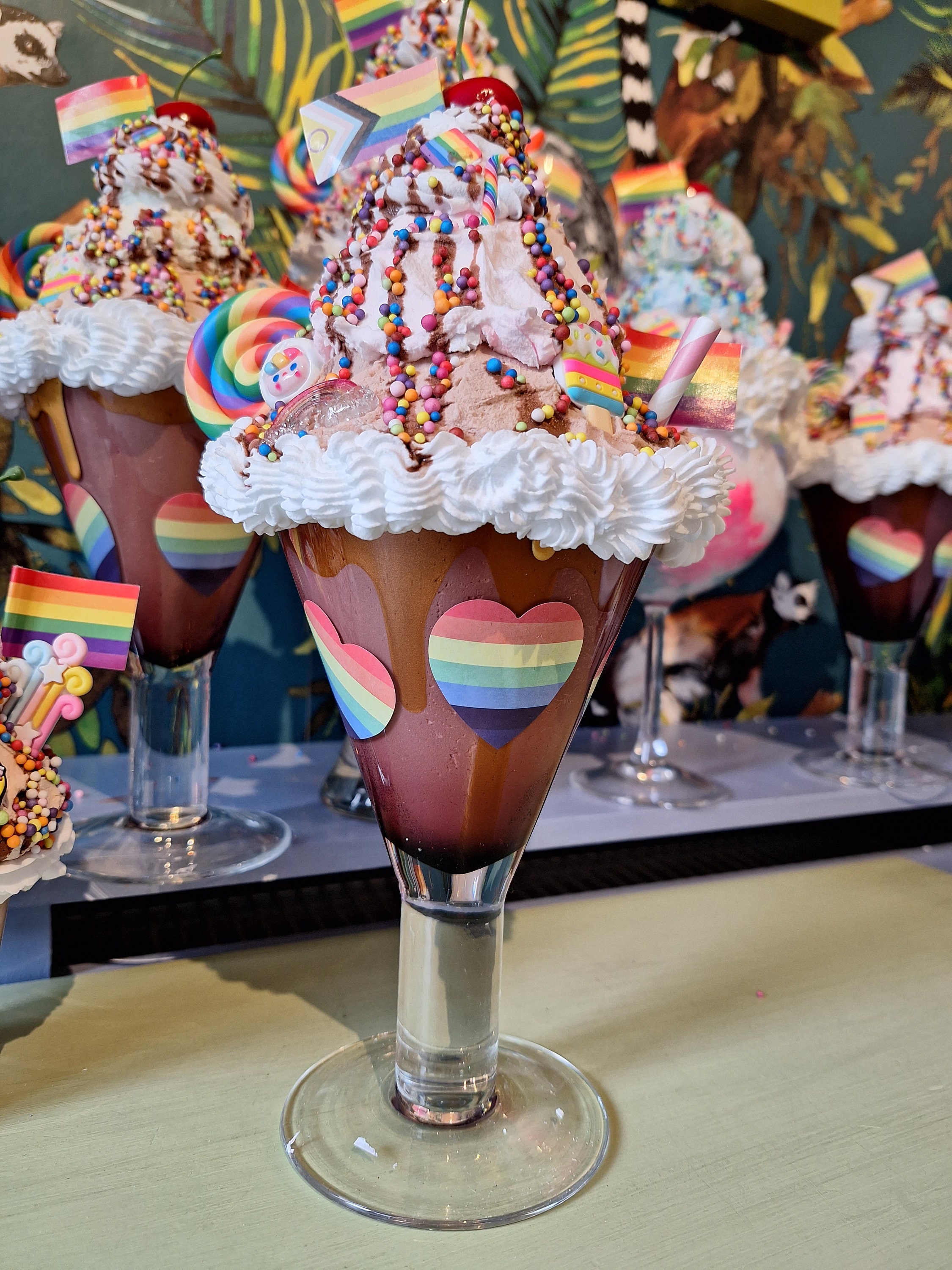 Large Pride Ice Cream Sundae Fake Bake Decoration With Charms - Etsy