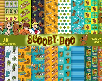 Materials Craft Supplies & Tools Scooby Doo Digital Paper Scooby Doo ...