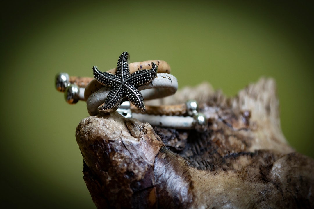 Handmade Sardinian Adjustable Cork Starfish Ring - Etsy