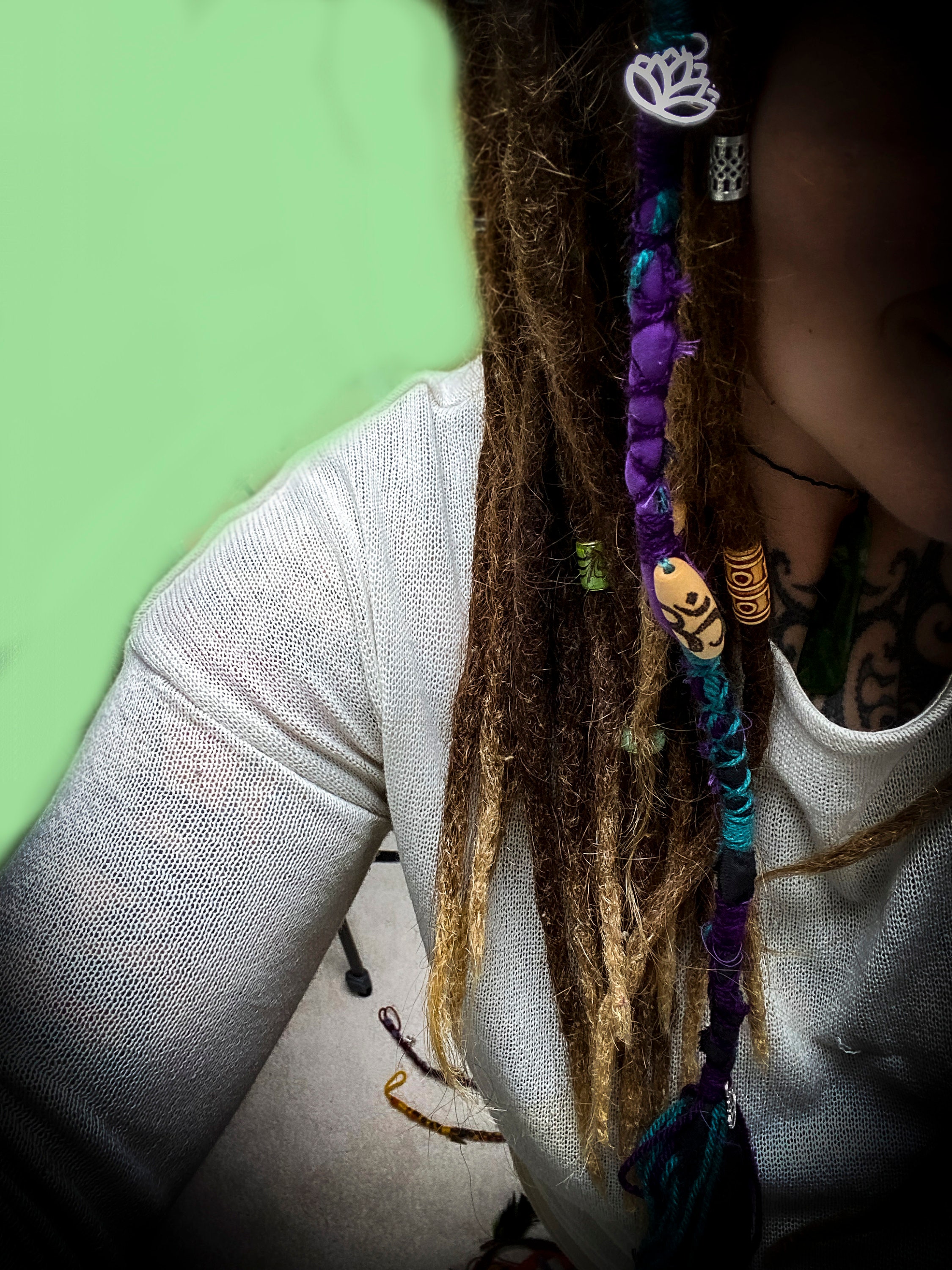 Boho Spiritual Style Dreadlock Removable Tibetan Silver Lotus | Etsy