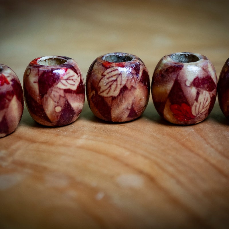 Wood Dreadlock Bead Set - Etsy UK