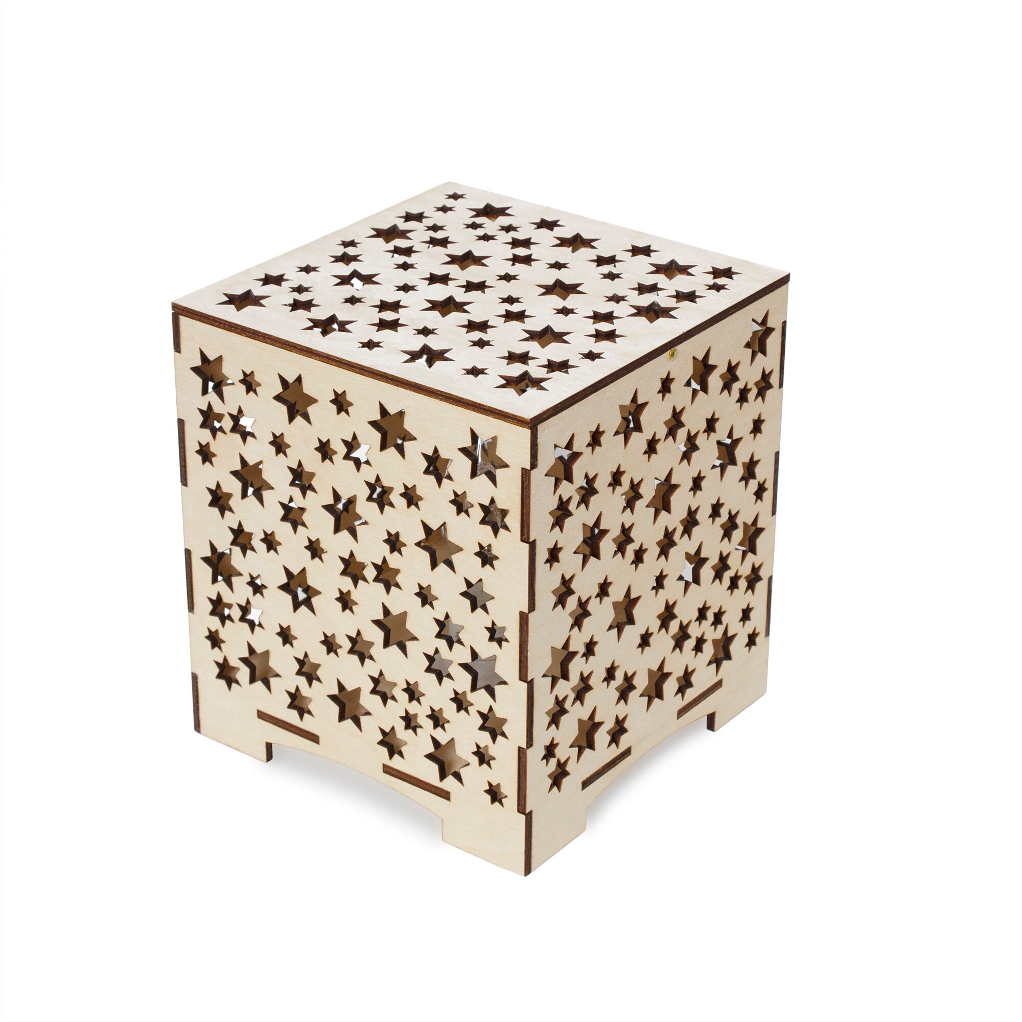 Wooden Star Box Lamp / Wooden Lamp/ Star Lamp / Nursery Lamp/ | Etsy