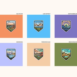 United Kingdom National Park & District Stickers - Etsy