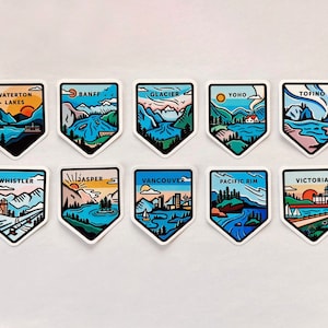 Canada National Park & District Stickers - Etsy
